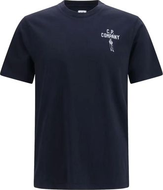 C.P. Company C.p. Company, Homme, Tops, Bleu, Taille: XL T-shirt - Manches Courtes