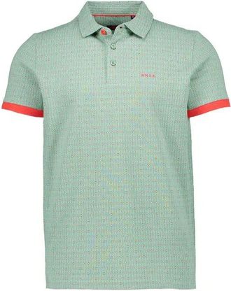 N.Z.A. Herren Polo-Shirt gr&uuml;n gemustert