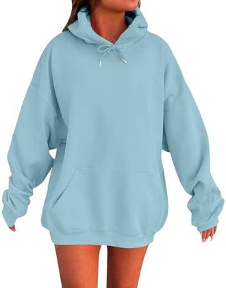 Generic Veste mi-saison pour femme en coton - Pull 2024 - Hauts tendance - Pull hawa&iuml;en, bleu, 4XL