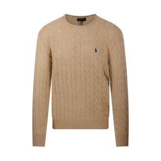 Ralph Lauren Cable Knit Sweater - - Knitwear - Herren - Beige - S