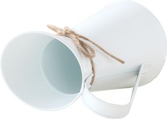 BESPORTBLE Rustikale Vintage Metallvase Blumeneimer mit Shabby Chic Design Verzinkter Blumentopf f&uuml;r Blumenarrangements Dekorativer Pflanzk&uuml;bel f&uuml;r Landhausstil 