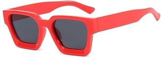 Generic Lunettes De Soleil Carrées À Petite Monture For Femmes, For Lextérieur, UV400, For Hommes, For La Conduite(Red)