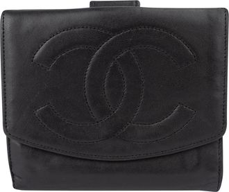 Chanel Portemonnaie - Chanel Lambskin CC Wallet - Gr. unisize - in Schwarz - für Damen