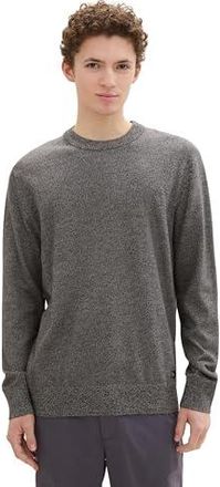 Tom Tailor Denim TOM TAILOR Denim Pull pour Homme, 36274 - Gris Tonal Mouline, S