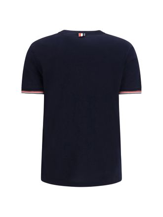 Thom Browne Womens Wool-Blend T-Shirt Navy T-Shirts And Polos