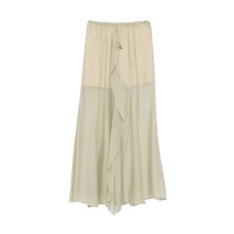 Alysi Volant Midirock - - Skirts - Damen - Gr&uuml;n - S