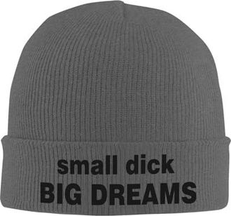 Generic Petit P&eacute;nis, Grands R&ecirc;ves Homme Femme Bonnets Tricot&eacute; Souple Watch Cap &Eacute;lastique Bonnets Hiver pour Course &Agrave; Pied Sport Randonn&eacute;e