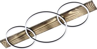 Eglo Eglo LED Deckenleuchte Boyal schwarz-braun-rustikal 101 x 40 cm warmweiß Deckenlampen & Kronleuchter