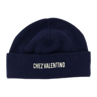 Valentino Garavani Chez Valentino Beanie - - Accessories - Herren - Blau - ONE SIZE