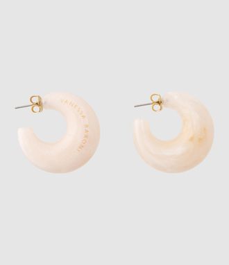 Vanessa Baroni Boucles doreilles Moon Latte Marble