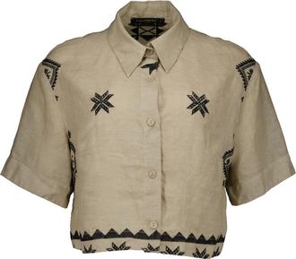 Greek Archaic Kori Femme, Blouses et Chemises, Beige, Taille: 42 FR 2145025 Top