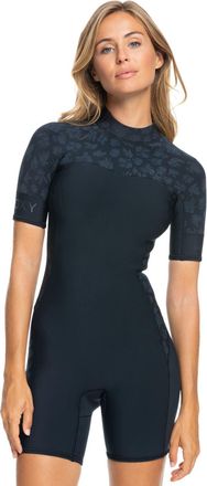 Roxy Damen 2.0 SWELL Series SS BZ QLOCK S/SL Springsuit, Black, 14