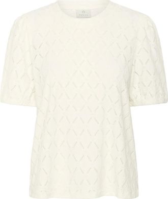 Kaffe Femme, Tops, Beige, Taille: 40 FR Katine Short Sl Lace Blouse