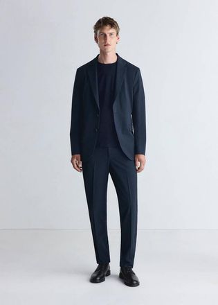 Mango Pantalon thermor&eacute;gulateur coupe slim bleu - Homme - 38 - MANGO MAN