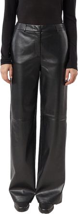 Comma Wide-Leg-Hose aus Kunstleder