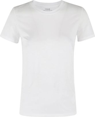 Vince Femme, Tops, Blanc, Taille: 38 FR Pull Col Rond Classique