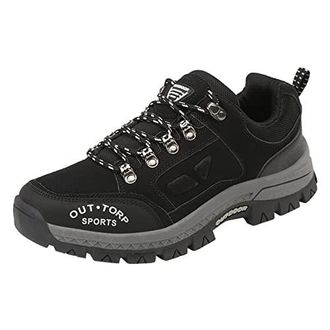 Generic Chaussures de randonn&eacute;e &agrave; fond plat non confortables pour homme, Noir, 38 2/3 EU