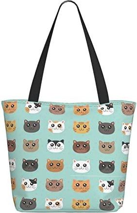 AOOEDM Sac &agrave; provisions pour femme chat mignon 33 x 28 x 19 cm. Le cadeau parfait pour la Saint-Valentin. Cest de la Saint-Valentin pour maman, fille, &eacute;pouse