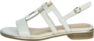 Marco Tozzi Damen Sandalen flach mit Schließe Sommer, Weiß (White Comb), 39 EU
