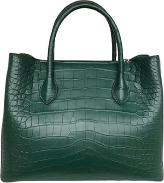 Generic Sac cabas pour femme en cuir de crocodile v&eacute;ritable exotique et authentique, grand sac bandouli&egrave;re pour femme, id&eacute;al pour le travail