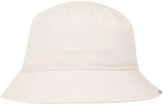 Tommy Jeans Bob Femme Casquette, Ivoire (Newsprint), Taille Unique