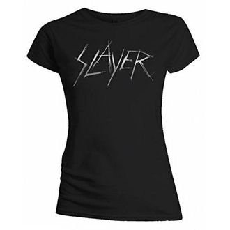 Slayer Scratchy Logo - T-shirt Femme, Noir - Noir, Medium