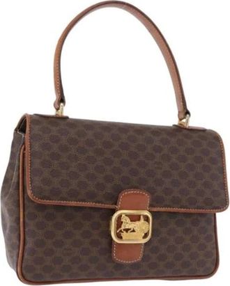 Celine Sac &agrave; main Pre-owned en toile Macadam - Femme - Pre-owned - Brun - Taille: ONE Size