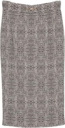 Elisabetta Franchi Femme, Jupes, Noir, Taille: 44 FR Jupe en tissu viscose avec imprim&eacute; python
