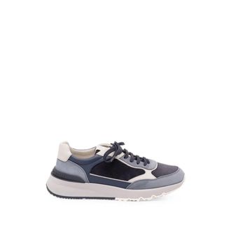 Brunello Cucinelli Panelled Leather Sneakers - - Shoes - Herren - Blau - 42 EU