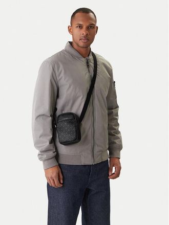 Calvin Klein Umh&auml;ngetasche Emblem Aop Emboss Slim Reporter LV04D3228G Schwarz