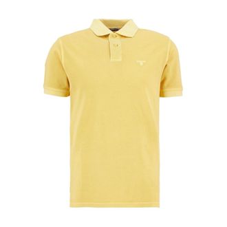Barbour Homme, Tops, Jaune, Taille: S Polo Piqu&eacute; Ajust&eacute; &agrave; Carreaux Tartan D&eacute;lav&eacute;