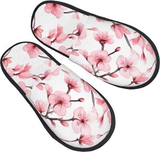 Generic Fleur De Cerisier Printani&egrave;re Homme Femme Slippers Confortable Chaussons Respirantes Chaussures De Maison Pour Ext&eacute;rieur Int&eacute;rieur Maison M