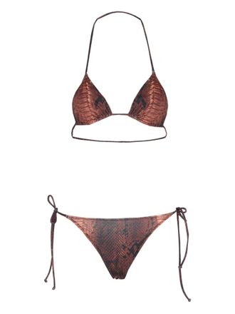 Jean Paul Gaultier Bikini mit Print - Braun