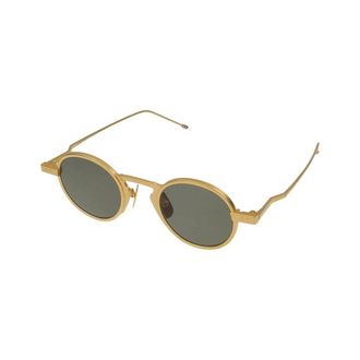 Thom Browne unisex, Accessoires, Jaune, Taille: 43 MM Titanium Round Lunettes de soleil