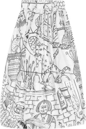 Talking Walls Femme, Jupes, Multicolore, Taille: 42 FR Jupe Midi Trap&egrave;ze