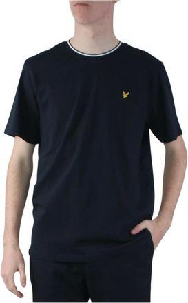 Lyle & Scott Homme, Tops, Bleu, Taille: XL T-shirt classique à col rond
