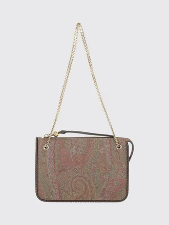 Etro Mini-Schultertasche aus beschichteter Baumwolle mit Paisley-Print