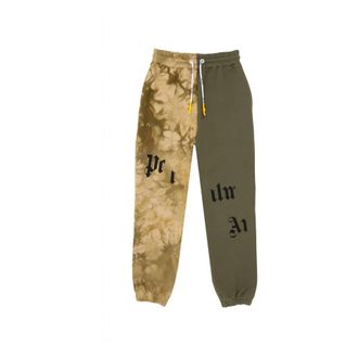 Palm Angels Zweifarbige Baumwoll-Sweathose - - Trousers - Herren - Gr&uuml;n - M
