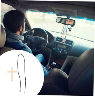 TOPBATHY Auto Kreuz Anhänger Rückspiegel Dekoration Legierung Langlebig Modisch Vielseitig für Auto Büro Wohnzimmer Geschenkidee für Familie und Freunde