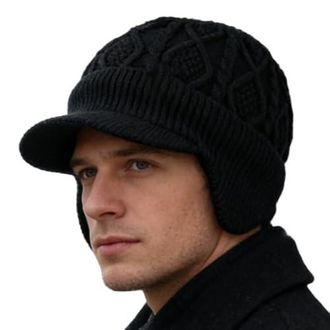 Generic Bonnet dhiver avec cache-oreilles - Bonnet tricot&eacute; doux pour homme | Pour temps froid, ski, randonn&eacute;e, camping, &eacute;quitation, randonn&eacute;e, pique-nique, sp