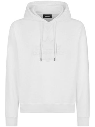 Dsquared2 hoodie en coton à logo appliqué - Blanc