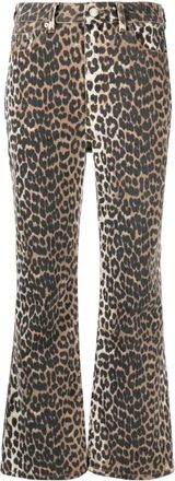 Ganni Femme, Jeans, Multicolore, Taille: W26 Print Denim Betzy Cropped