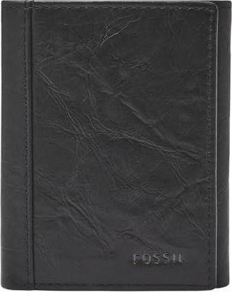 Fossil Portemonnaie pour homme Neel, cuir Trifold noir 8.255 cm L x 1.905 cm W x 10.16 cm H ML3869001
