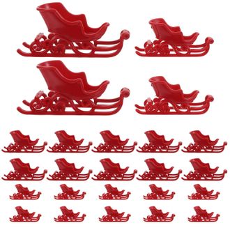 BESPORTBLE 24st&uuml;cke Miniatur-weihnachtsschlitten Teilig Als Schlitten-deko F&uuml;r Tischdekoration Und Schlitten-innendekoration F&uuml;r Winterliche Schlitten-Ornament U