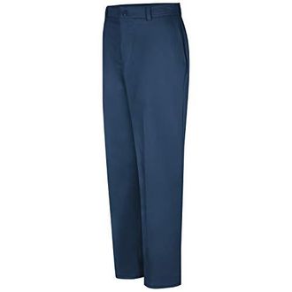 Red Kap Pantalon de Travail en Coton Infroissable pour Homme, Bleu Marine, 35W x 32L