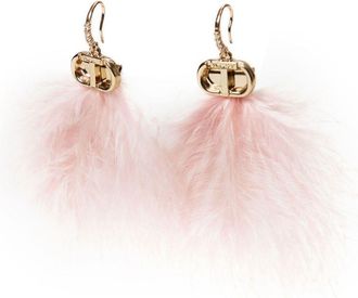 Twin-Set Oval T Federohrringe - Gold