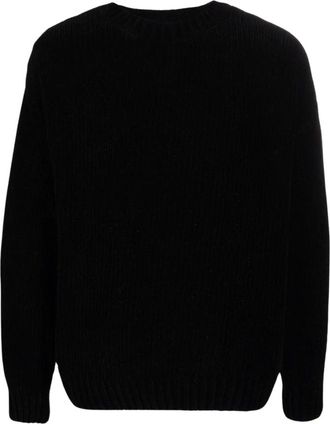 BONSAI Pull &agrave; col rond Kn001 - Homme - Pulls - Noir - Taille: M