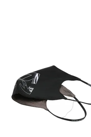 Off-white Logo-Print Face Scarf - Black