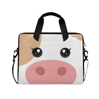 Alaza Sac pour ordinateur portable de 40,6 à 15,6 pouces - Motif tête de pingouin gris - Sac pour ordinateur portable de 40,6 à 15,6 - Sac fourre-tout pour 