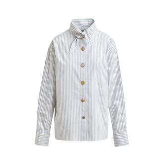 Essentiel Femme, Blouses et Chemises, Bleu, Taille: 38 FR Jomato Pointy Collar Shirt